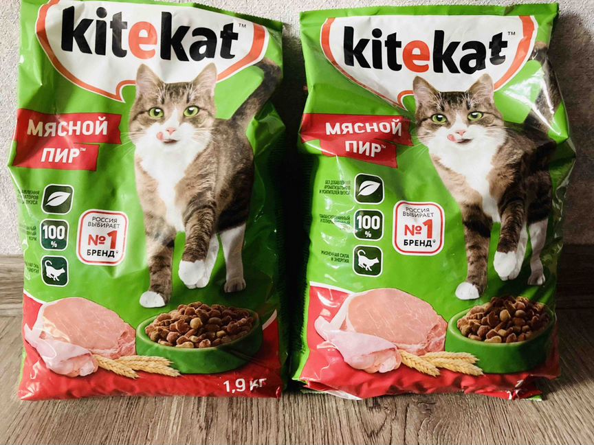 Кошачий корм kitekat 1,9 кг
