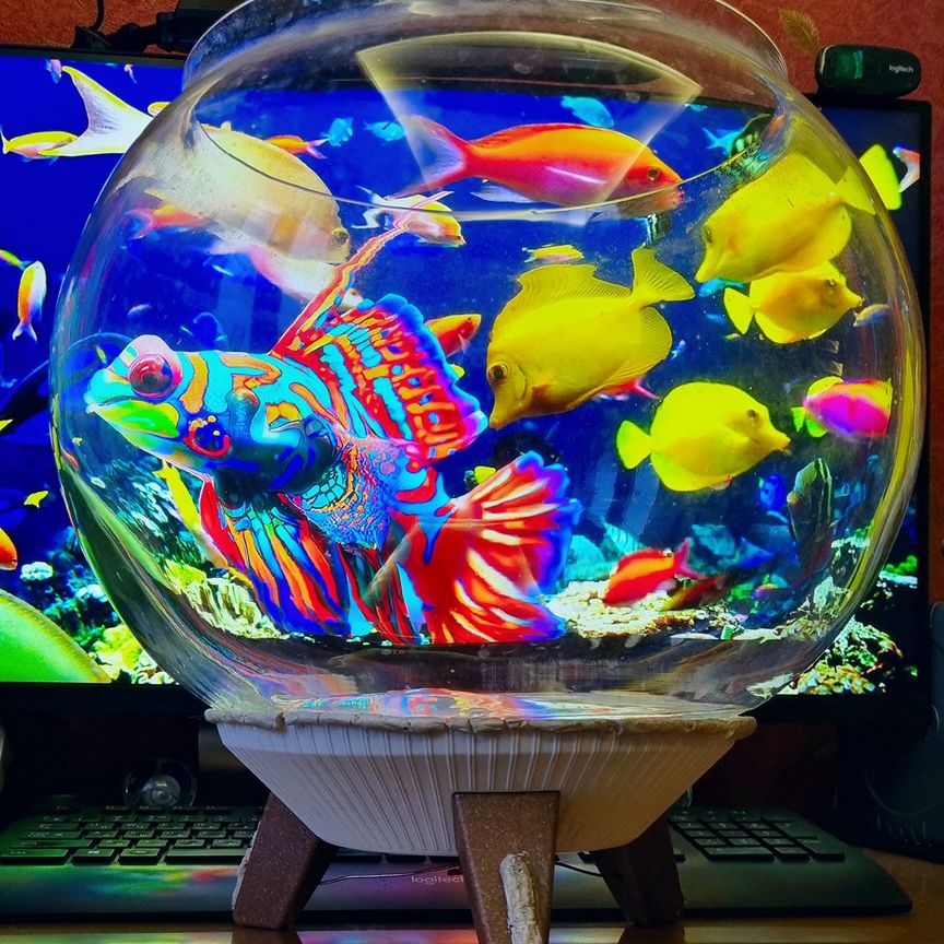 Аквариум с подставкой 20л. бу