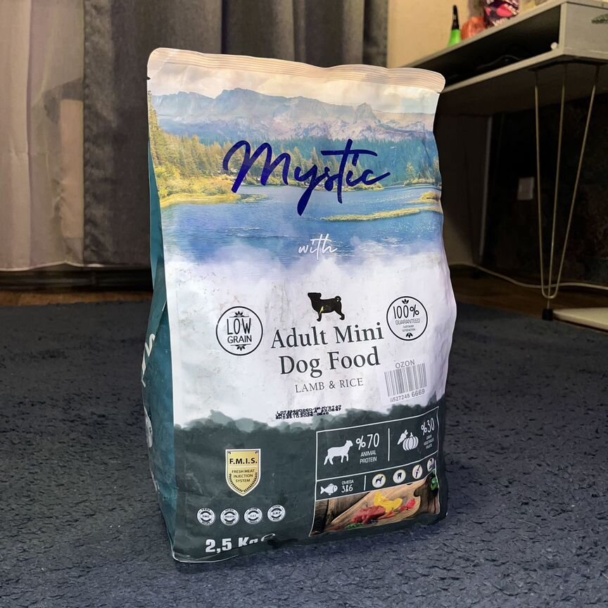 Mystic 2.5 кг для собак с ягненком и рисом