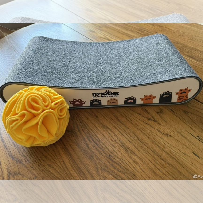 Когтеточка лежанка и игрушка для кошек