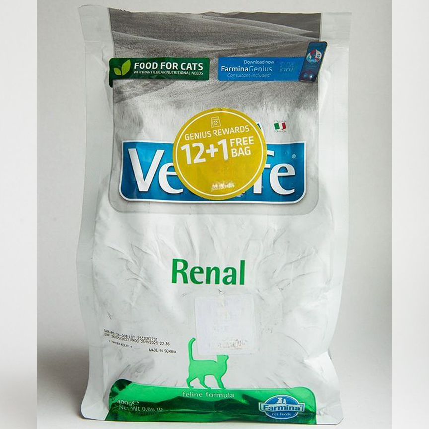 Лечебный корм для кошек VetLife Renal 400г