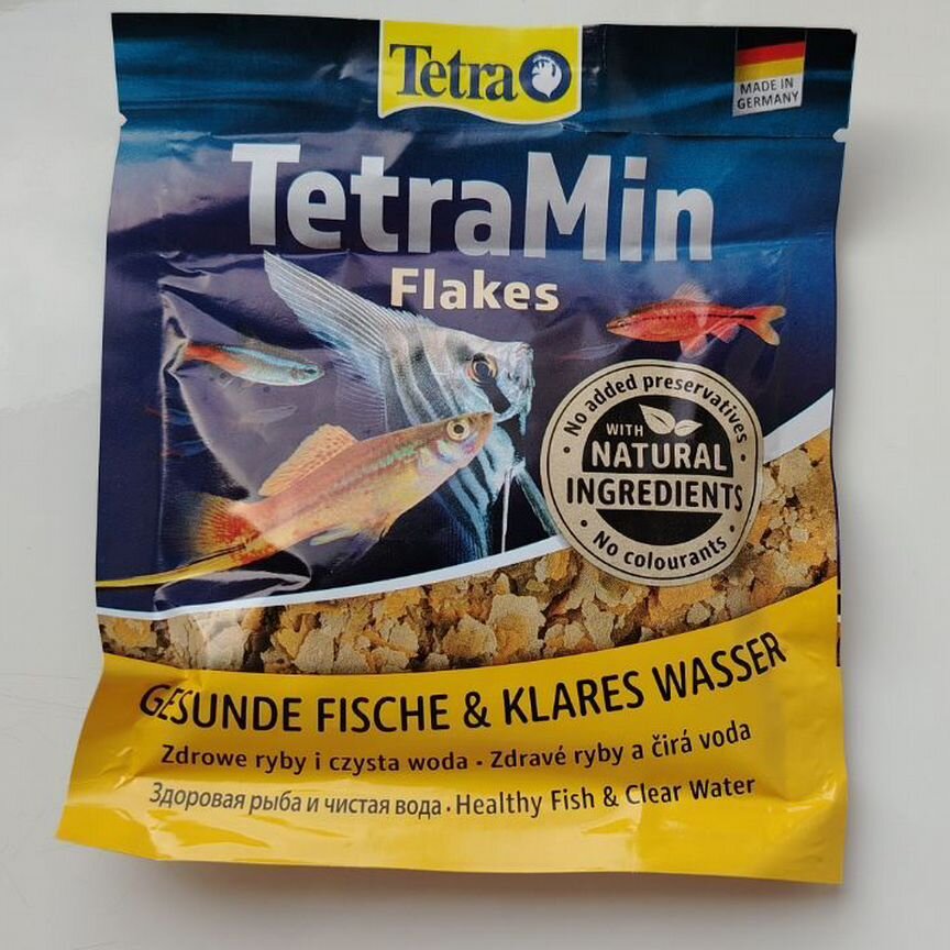 Корм для рыбок Tetra min flakes, 12 грамм