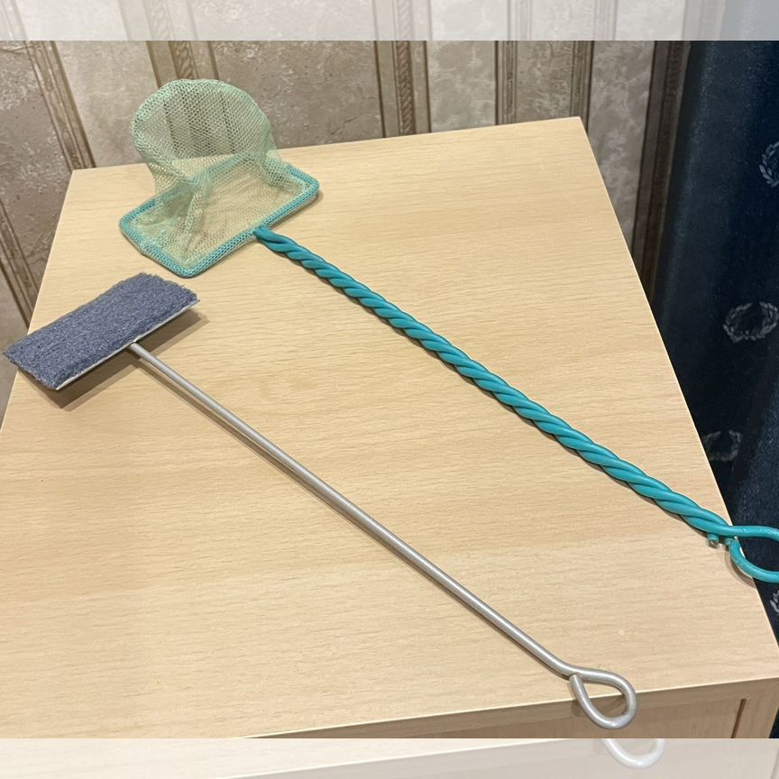 Сачек и щетка для аквариума