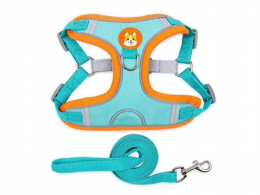 Шлейка с поводком для собаки. размер M 3.5-6.5kg