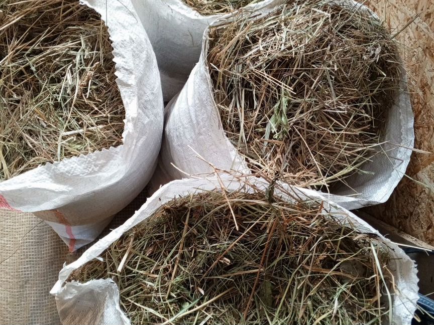 Сено в мешках