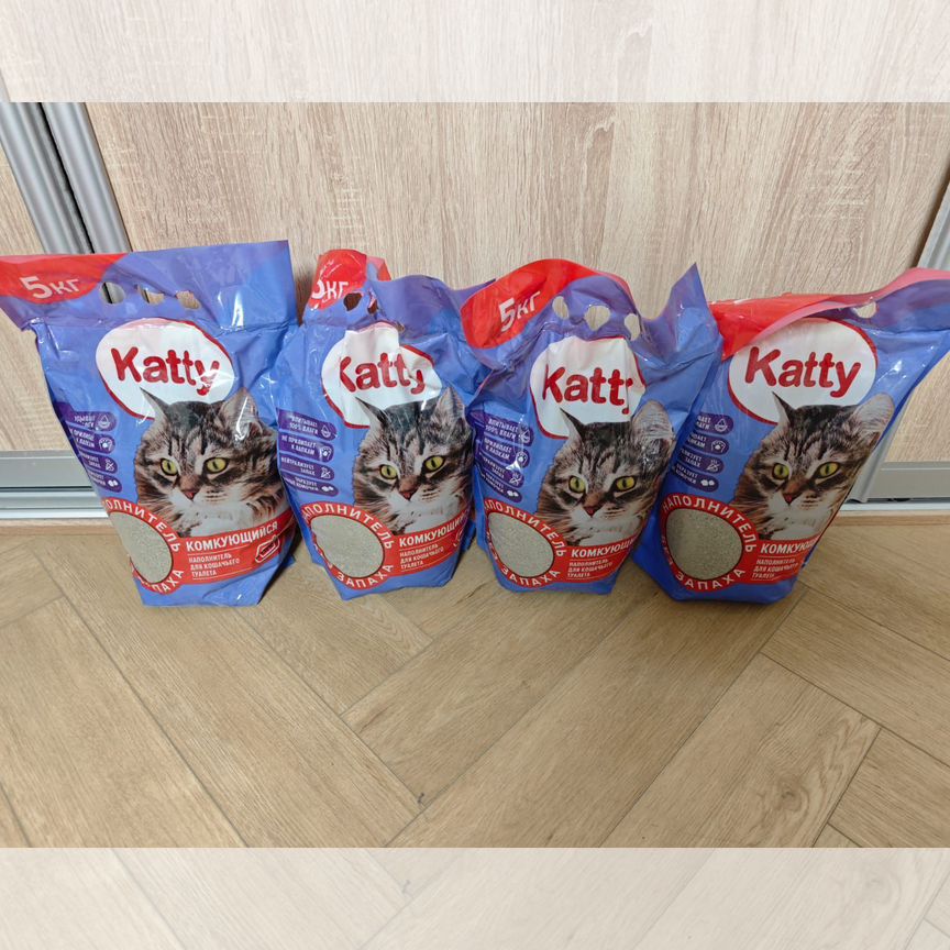Наполнитель Katty комкующийся 5кг