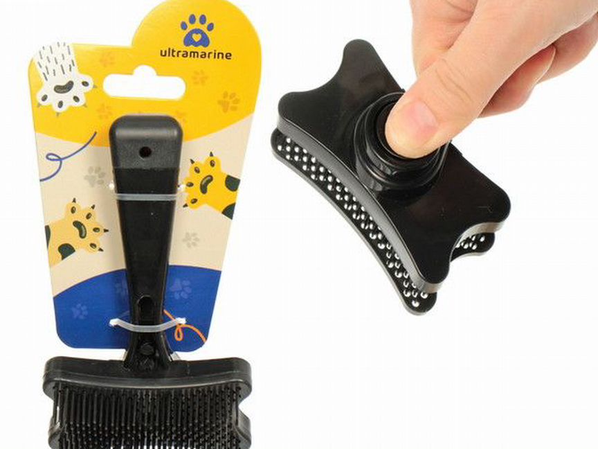 Расческа - пуходерка самоочищающаяся для собак и к