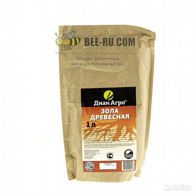 1 л. Зола древесная (берёзовая)