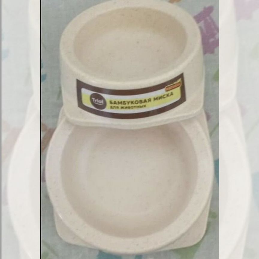 Бамбуковая миска для животных