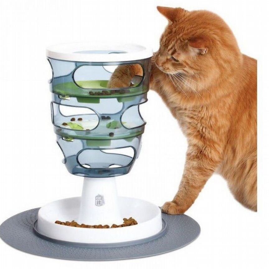 Развивающая кормушка-лабиринт для кошек