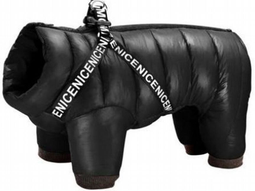 Супертеплый комбинезон с упряжкой для собак