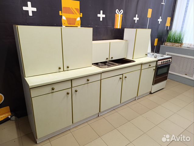 Кухонный гарнитур с мойкой и плитой №13436 купить в Санкт Петербурге