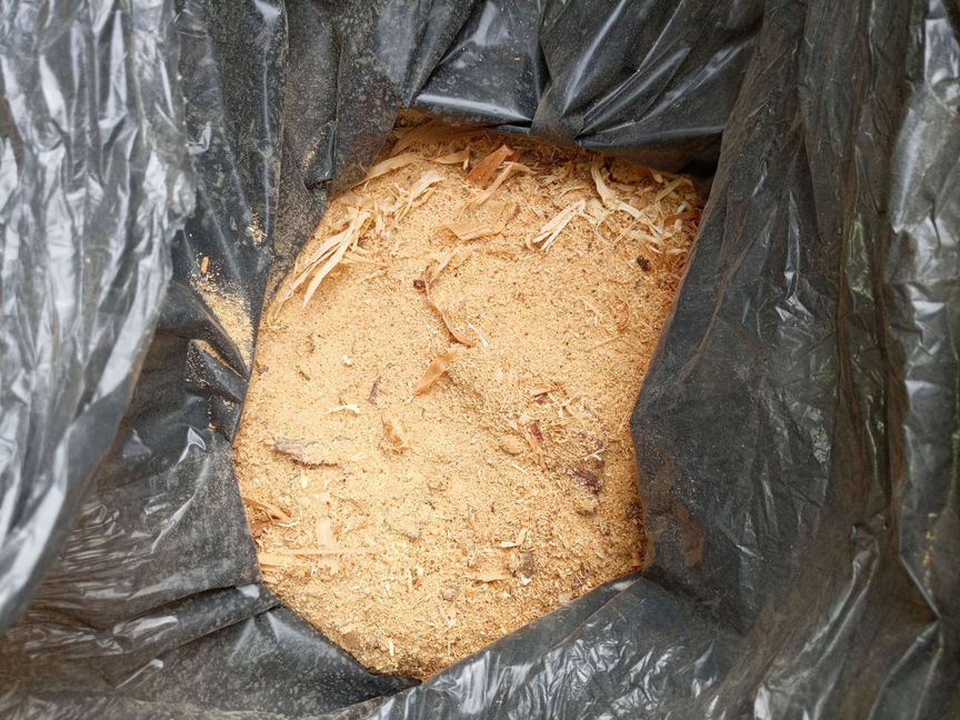 Опилки стружка в мешках