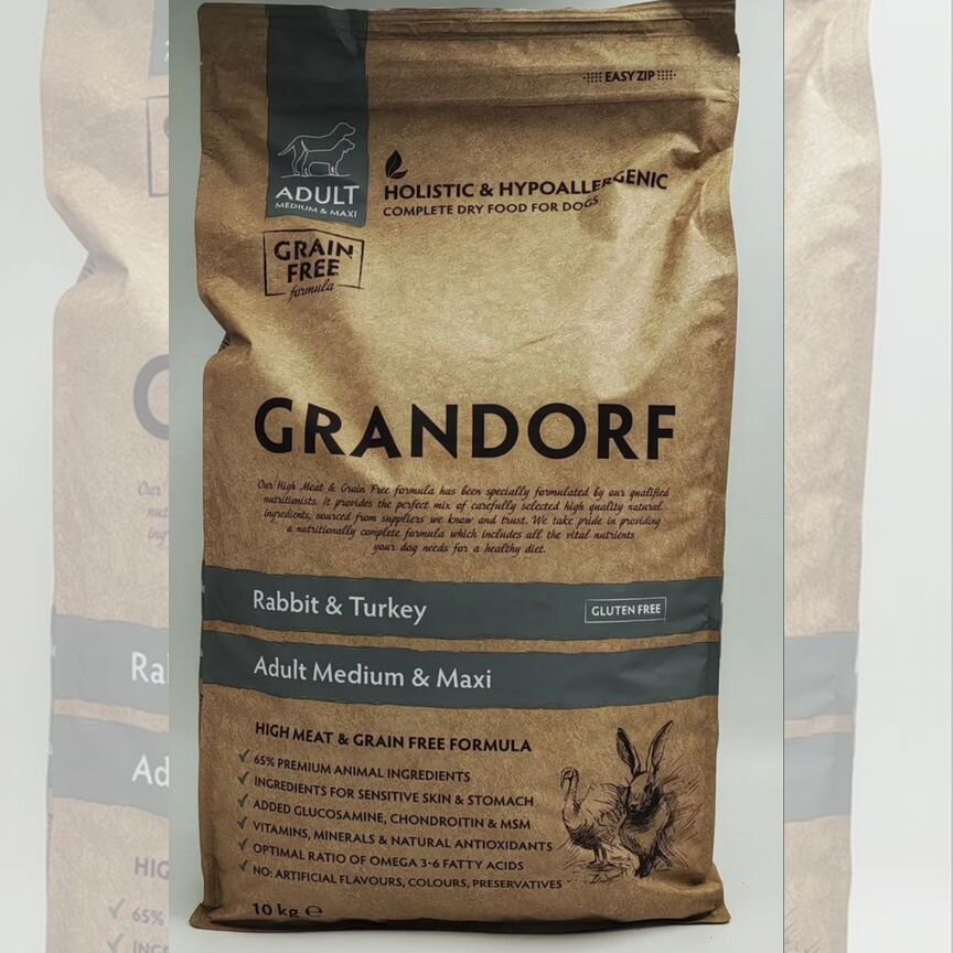 Корм для собак Grandorf Кролик/индейка 10 кг