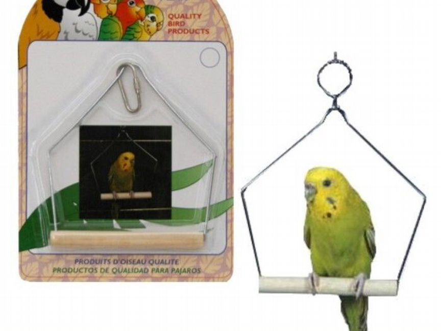Игрушка дптиц качели для попугаев дерево 11,5*12,5