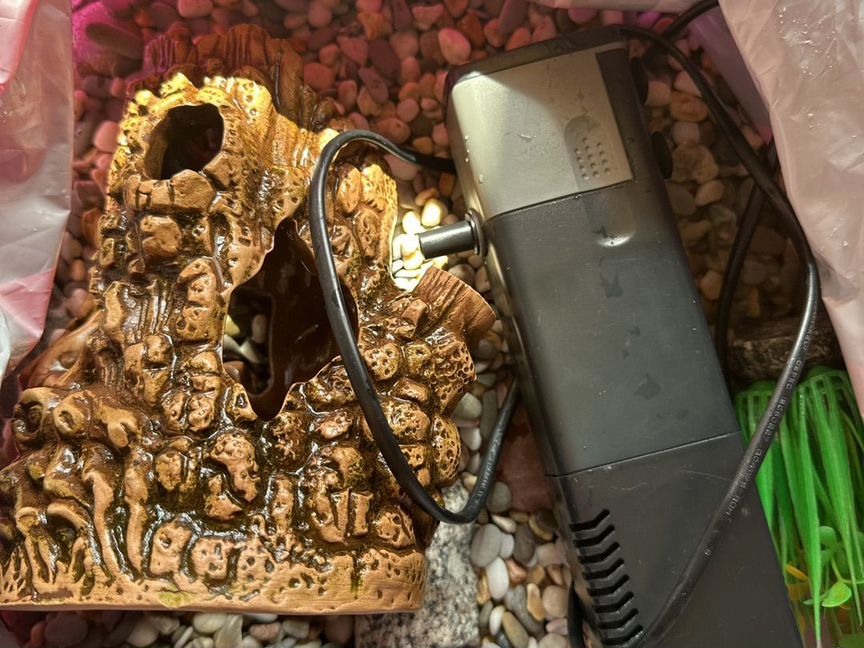 Для аквариума. Фильтр для аквариума. Камни