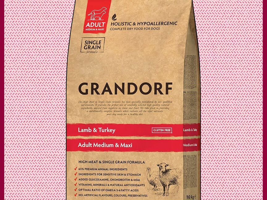 Сухие корма для собак grandorf,impenaturial