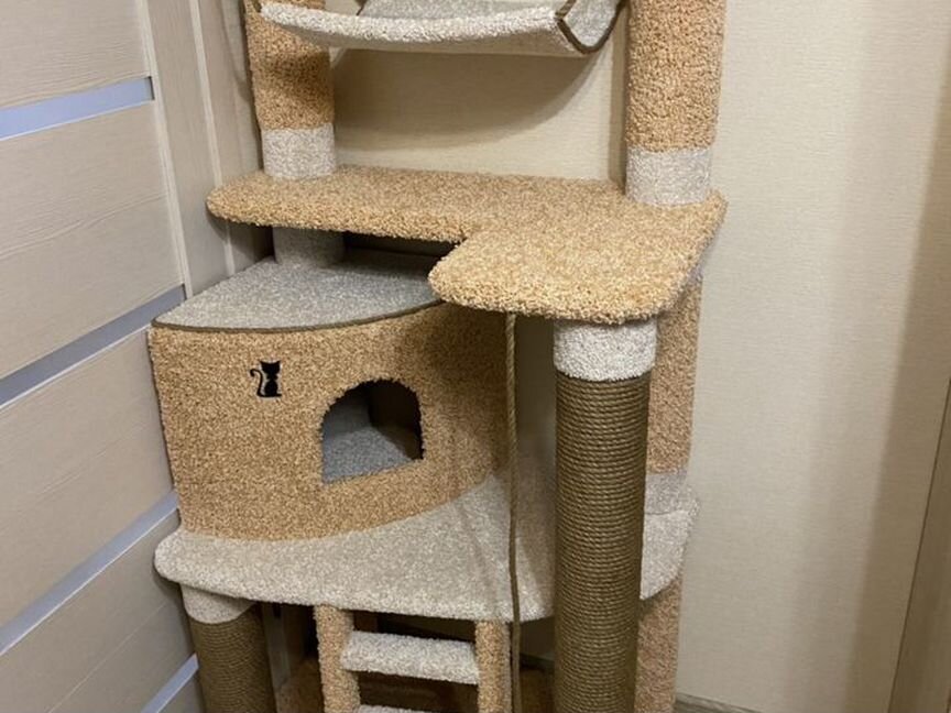 Домик - когтеточка, лежанка для котов(кошек) новый