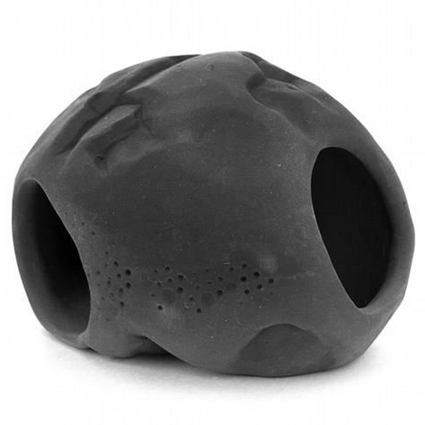 Декорация gloxy Камень укрытие с двумя отверстиями XS 9х6.5х6.5 см
