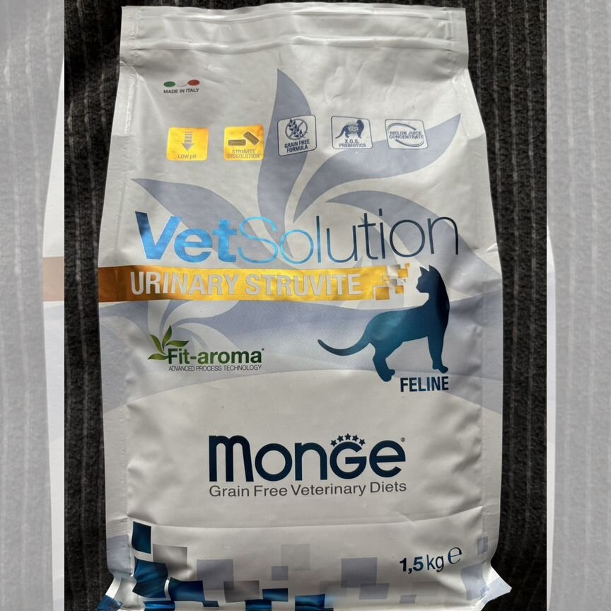 Корм для кошек monge urinary struvite 1.5 кг