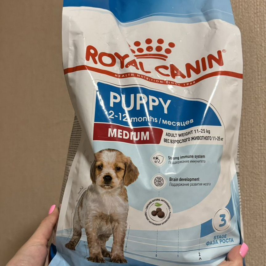 Корм для собак royal canin puppy medium 3 кг