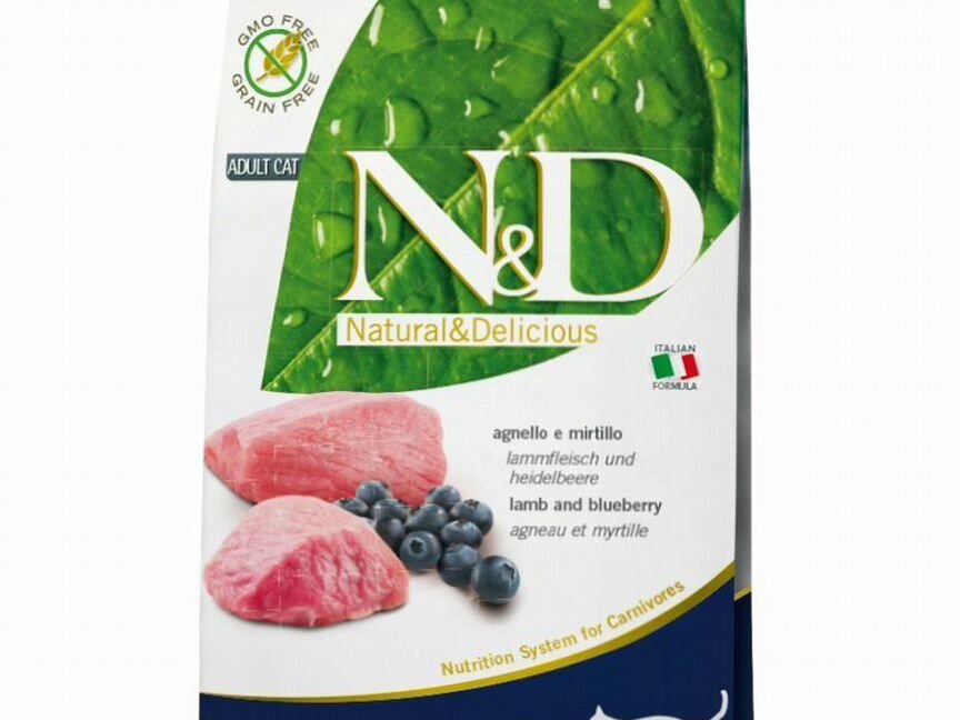 Farmina N&D Cat Lamb & Blueberry Adult - 5 кг