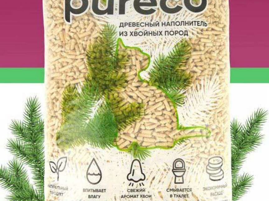 Наполнитель древесный Pureco