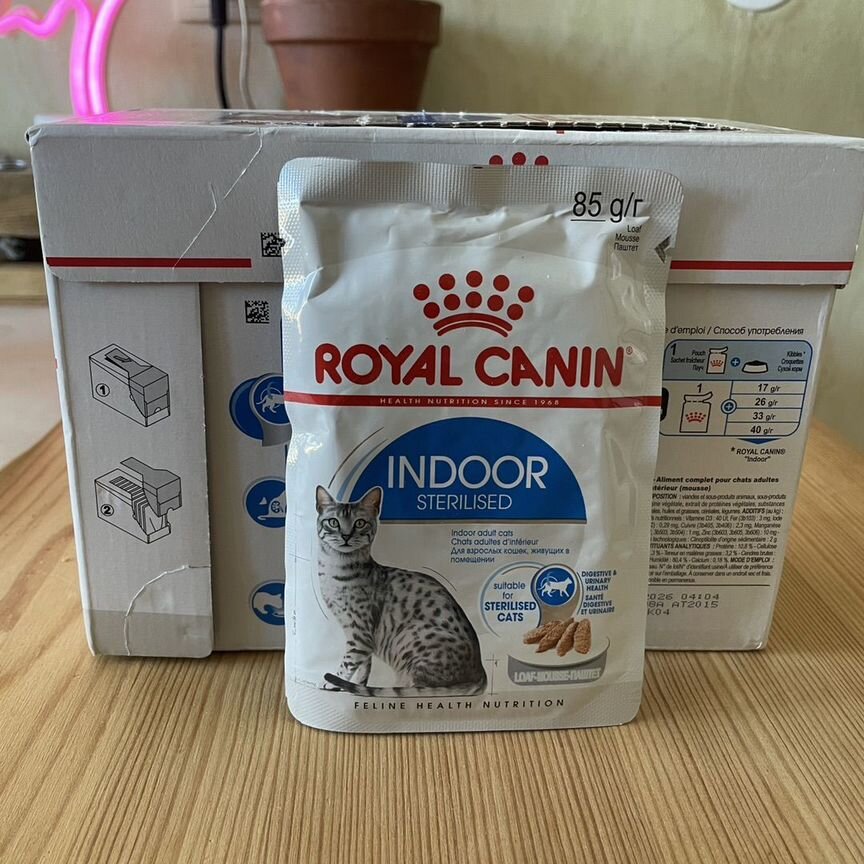Royal canin indoor slerilised (мягкий, паштет)