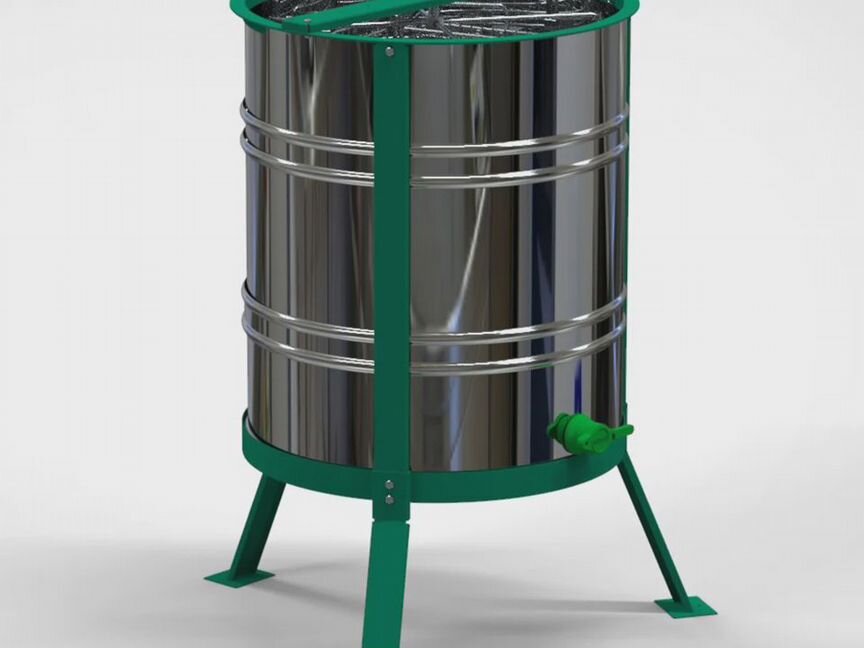 Медогонка 4х-рамочная поворотная из нержавейки