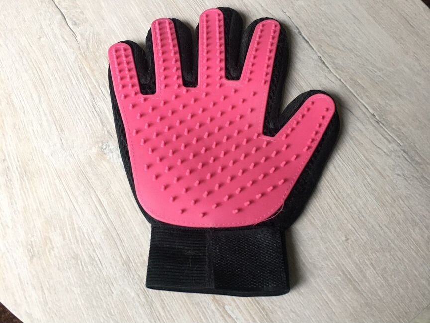 Перчатка для вычесывания шерсти, поводок