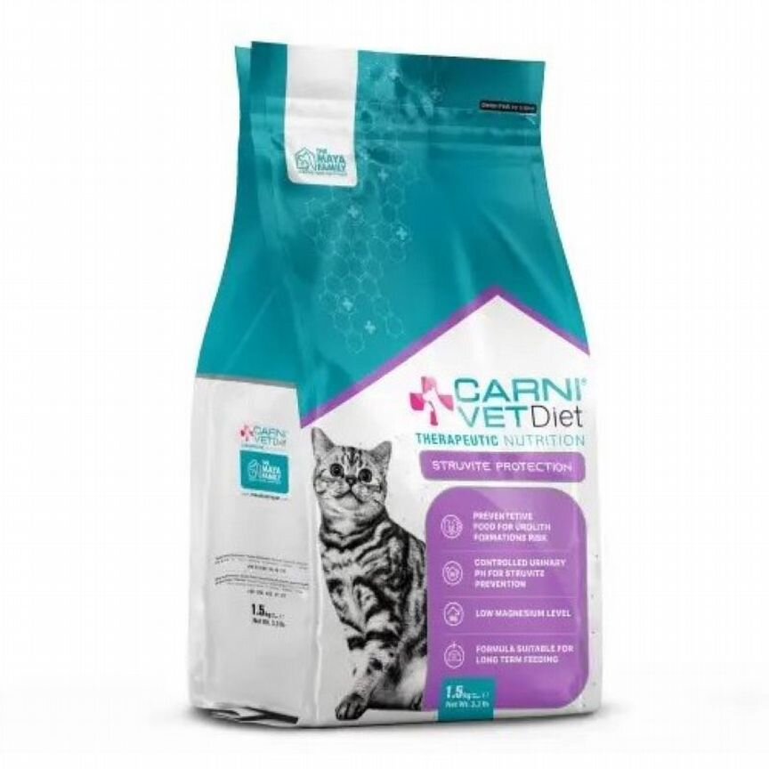 Сухой корм carni Vet Diet Cat Struvite Protection для кошек при профилактике струвитов