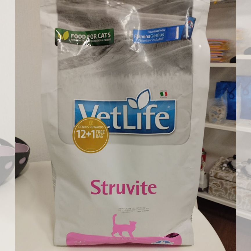 Корм для кошек vet life struvite