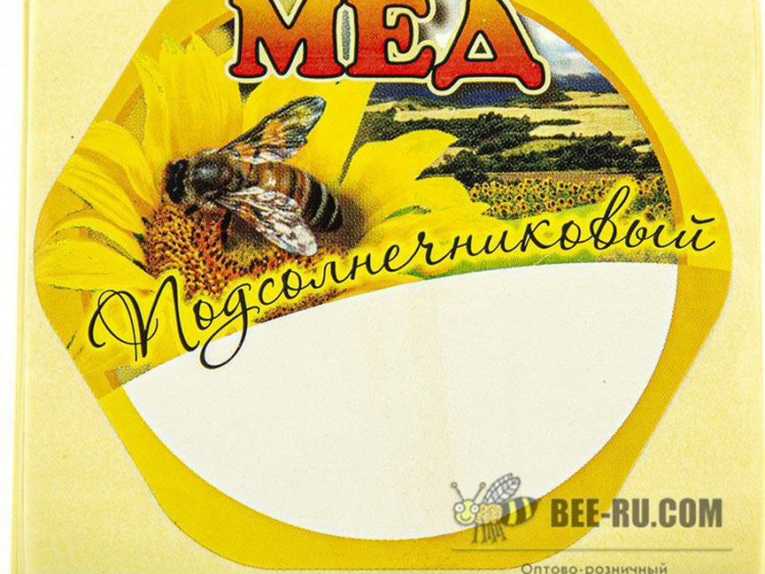 100 шт. Этикетка Мед Подсолнечниковый