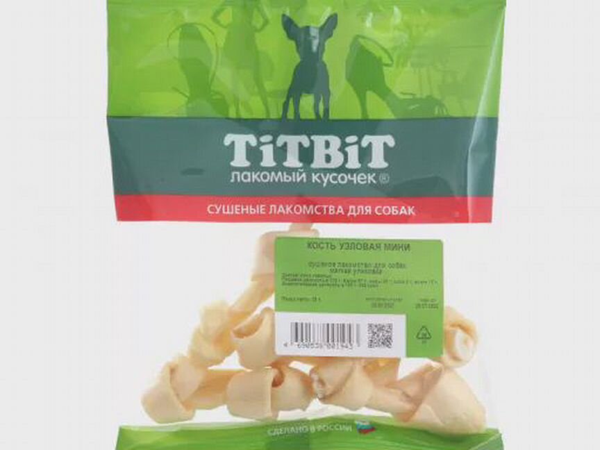 Лакомство д собак TitBit, Кость узловая мини