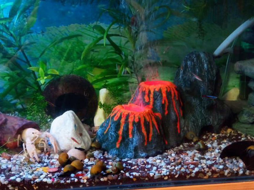 Украшения для аквариума вулкан