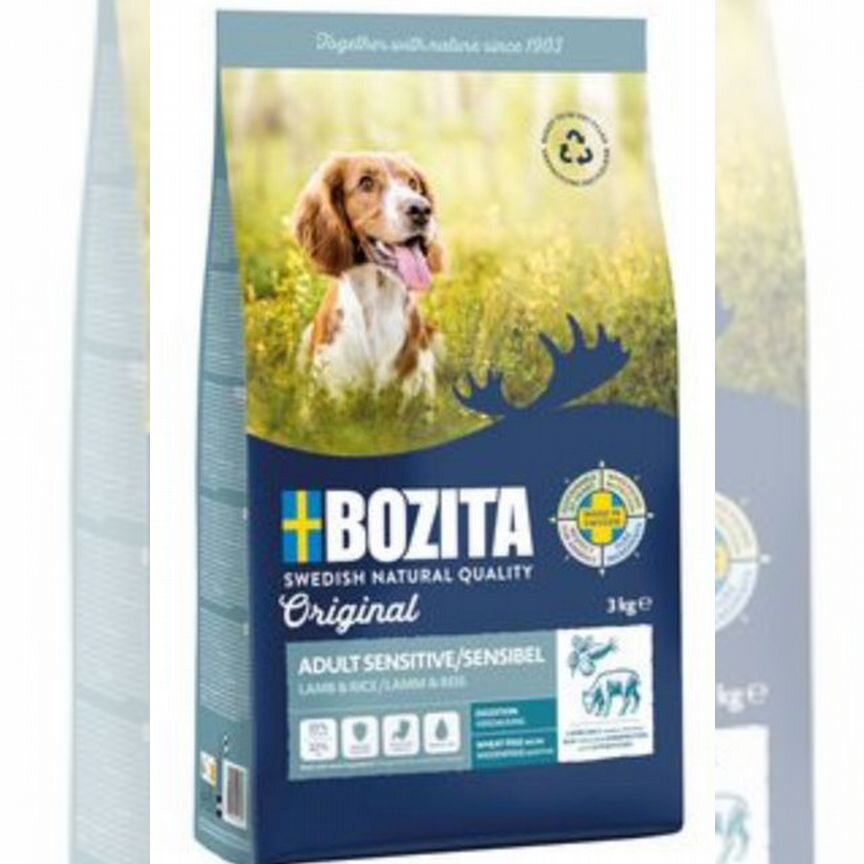 Bozita Original Sensitive Digestion, баранина и ри