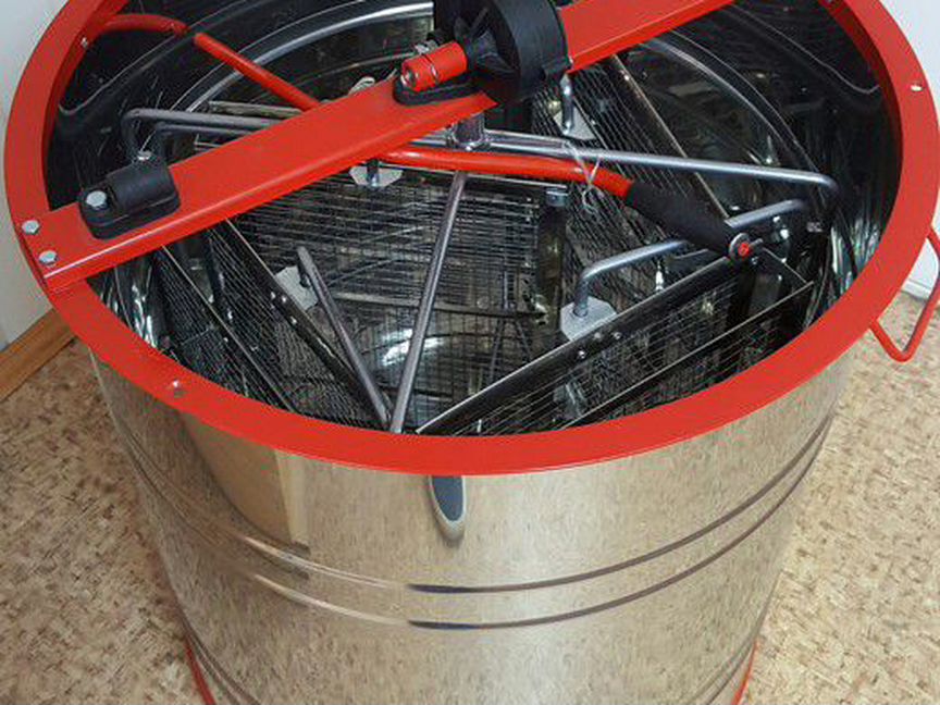 Медогонка 3 рамочная из нержавеющей стали, оборот