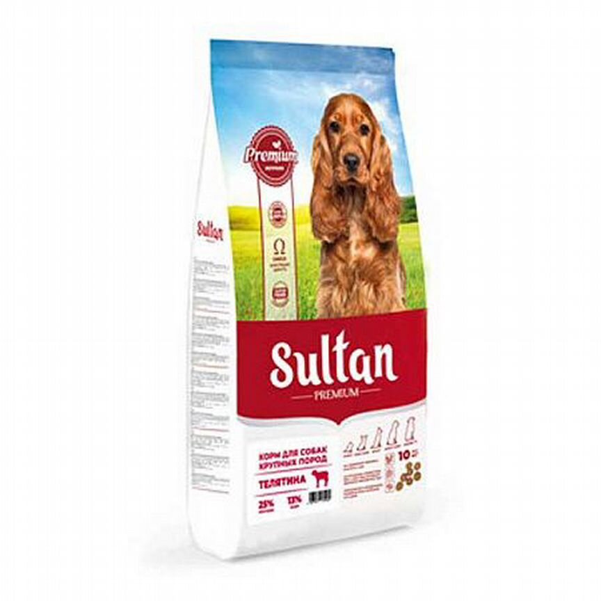 Sultan сухой корм для крупных собак с телятиной 10