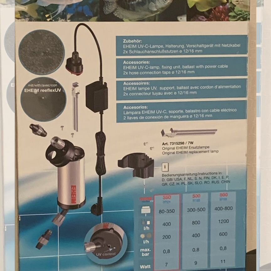 Стерилизатор уф для аквариума eheim UV350