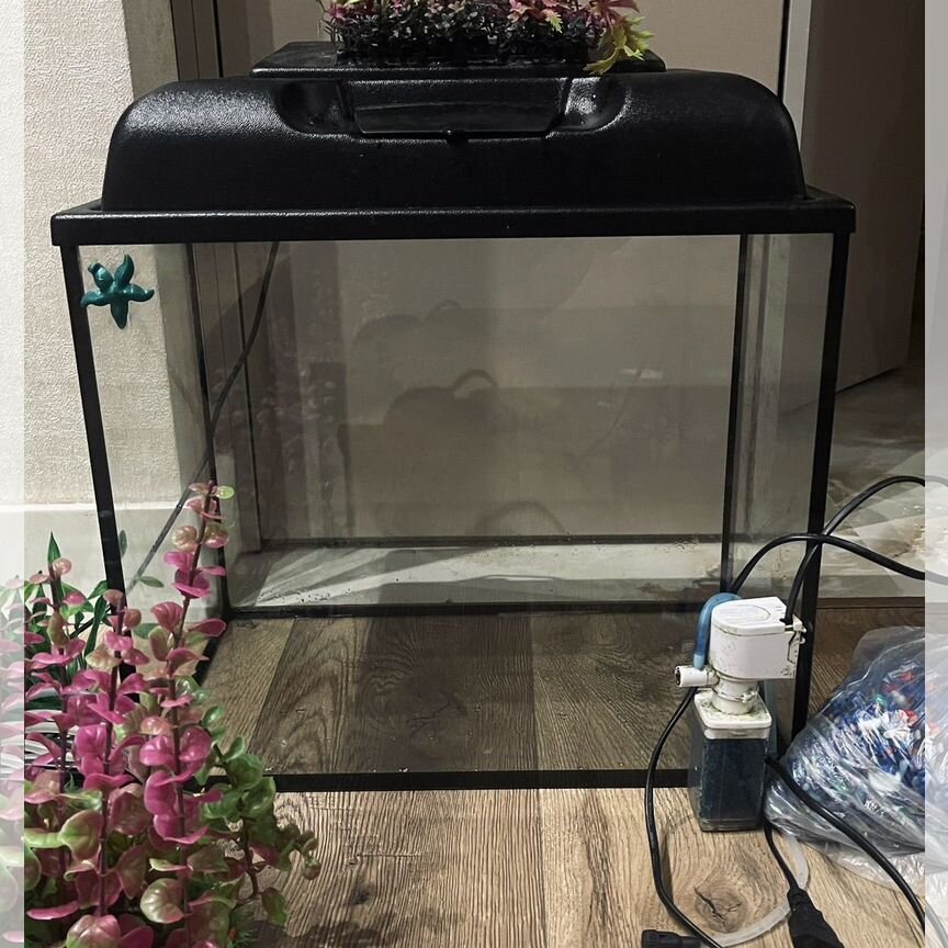 Аквариум 35 литров с наполнением и декором