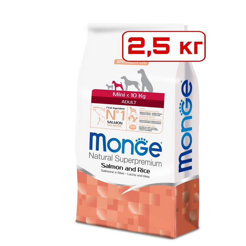 Корм для собак Monge Speciality mini лосось 2,5 кг