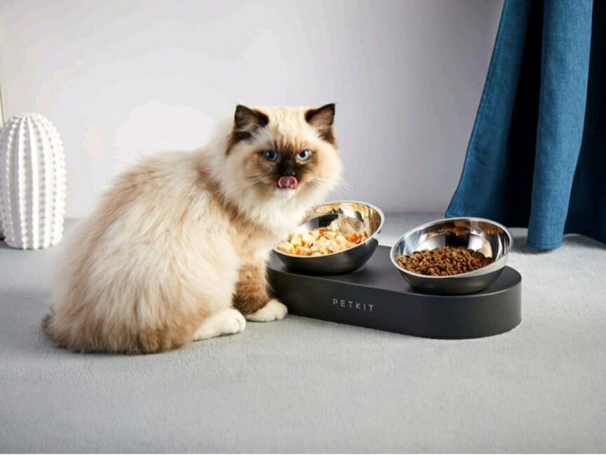 Миска двойная для кошек и собак petkit