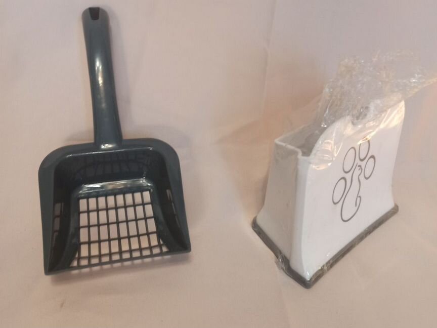 Совок для кошачьего туалета с подставкой