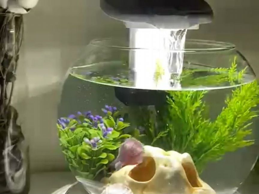 Аквариум tetra с водопадом и подсветкой на 7 л