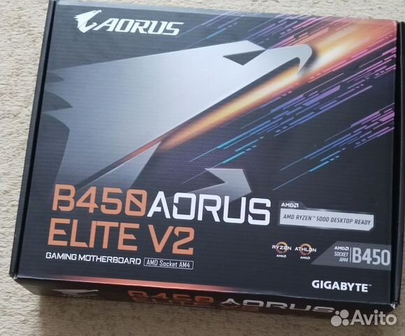 Материнская плата Gigabyte b450 aorus elite v2 купить в Химках с ...