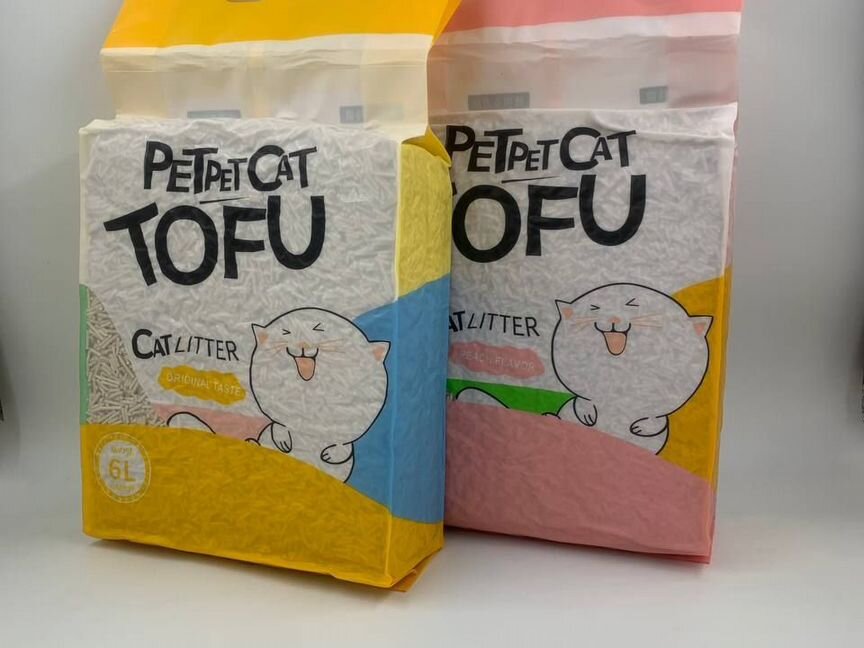 Наполнитель для кошачьего туалета соевый тофу Tofu
