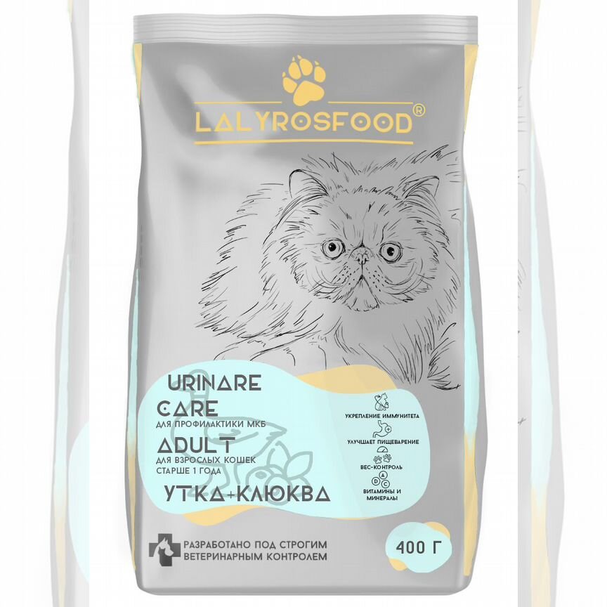 Сухой корм для профилактики мкб у котов и кошек 40