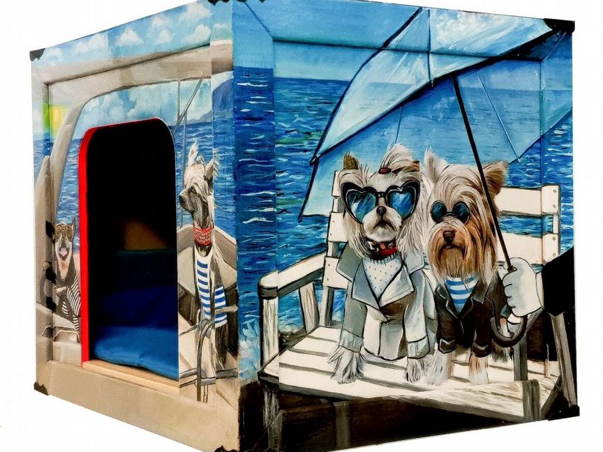 Будка домик для собаки малых пород