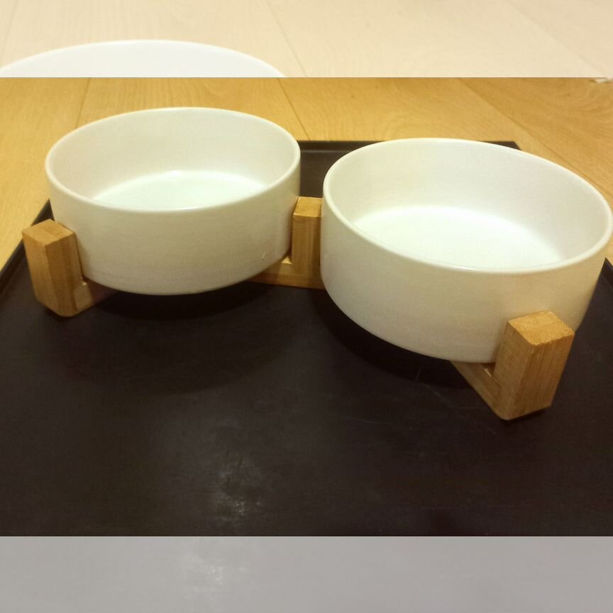 Миски для кошек керамические на подставке