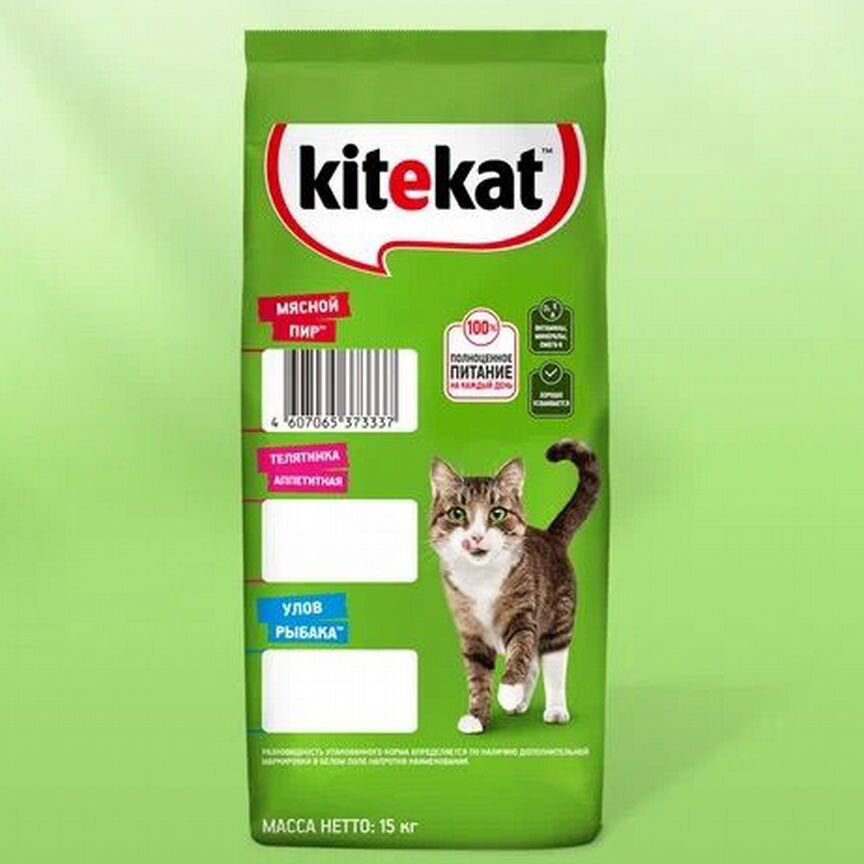 Сухой корм для кошек kitekat 15 кг